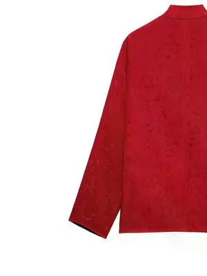 Shanghai Tang Reversible Floral Silk Jacket - Red