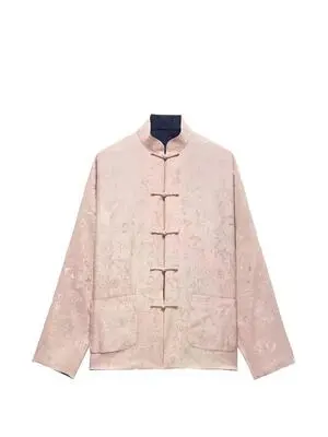 Shanghai Tang Reversible Floral Silk Jacket - Blue