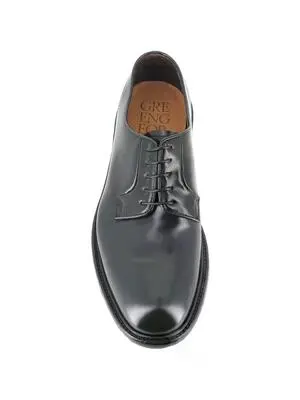 GREEN GEORGE Polished Leather Derby Shoes