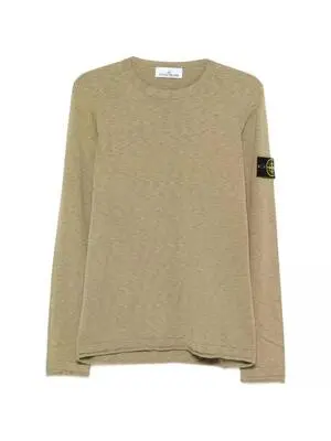 Stone Island Organic Cotton And Nylon Sweater - Green