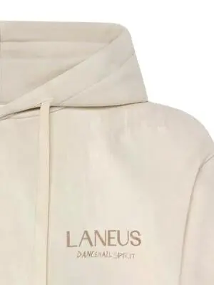 LANEUS Printed Hooded Sweatshirt - Neutrals