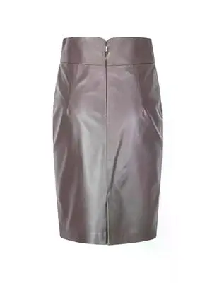Tagliatore Leather Pencil Skirt