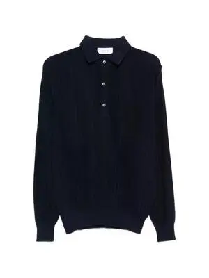 LARDINI Ribbed Polo Shirt