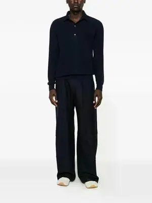 LARDINI Ribbed Polo Shirt