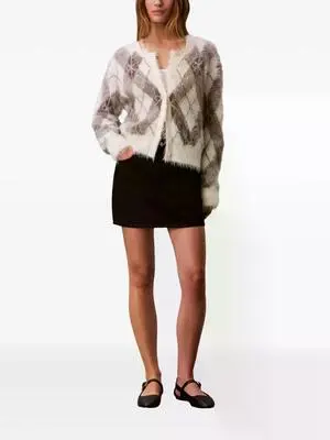 Calvin Klein Argyle Buttoned Cardigan
