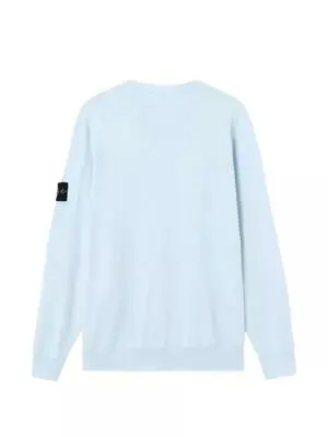 Stone Island Logo-patch Crew Neck Sweatshirt - Blue