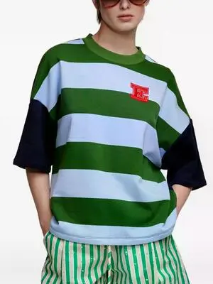 Essentiel Antwerp Striped Embroidered Sweatshirt