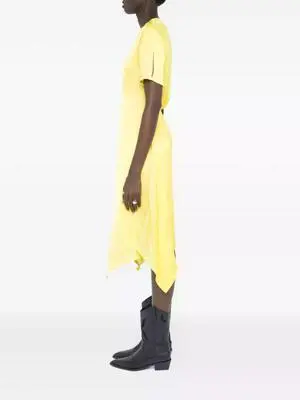 Zadig&Voltaire Asymmetric Satin Wrap Dress - Yellow