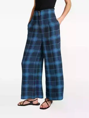 TEMPERLEY LONDON Plath Check Wide Leg Trousers