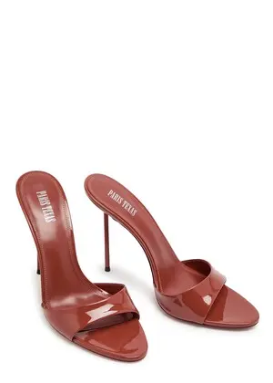 Paris Texas Lidia 105 Patent Leather Mules - Dark Pink
