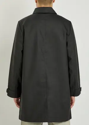 Rains Waterproof Long Jacket With Detachable Hood
