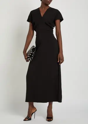 ANINE BING Stretch-crepe Midi Dress - Black