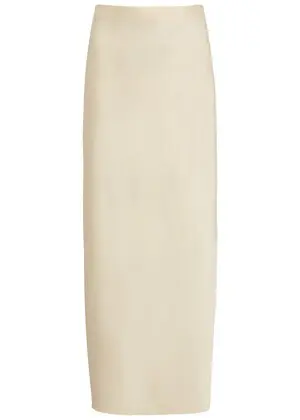 Vince Satin Maxi Skirt - Cream