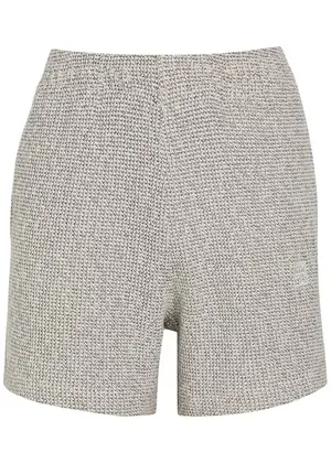 ANINE BING Kam Marled Cotton-blend Shorts - Multicoloured