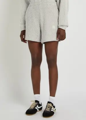 ANINE BING Kam Marled Cotton-blend Shorts
