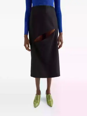 JIL SANDER Cut-out Midi Skirt