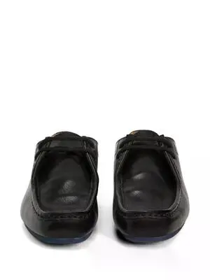 JIL SANDER Leather Lace-up Loafers - Black