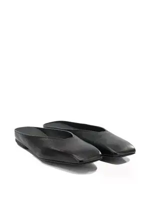 Rick Owens Temple Square-toe Flat Mules - Black