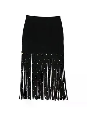 Simkhai Embellished Fringe Midi Skirt