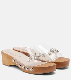 Simone Rocha Embellished Pvc Clogs - Transparent