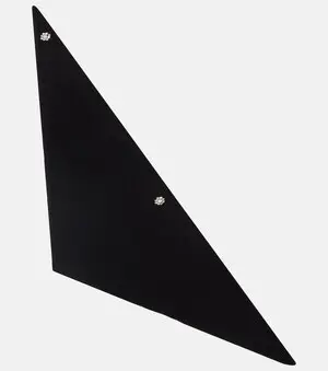 Simone Rocha Embellished Cashmere Scarf - Black