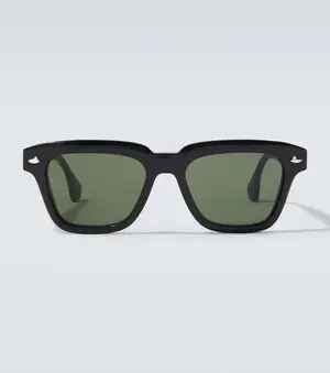 SESTINI Square Frame Sunglasses With Dark Green Lenses - Black