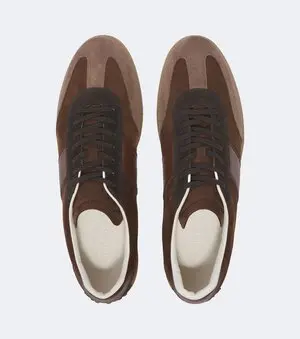 TOD'S Suede And Leather Lace-up Sneakers