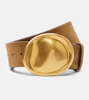 Khaite Keefe Suede Belt - Gold