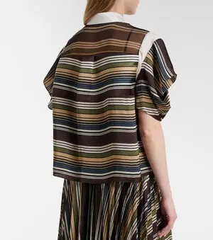 Sacai Striped Polo Shirt - Multicoloured