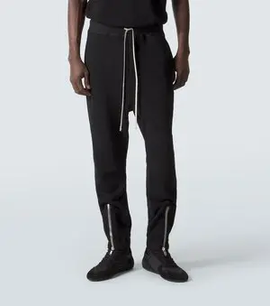 Rick Owens Tecuatl Cotton Jersey Terry Sweatpants
