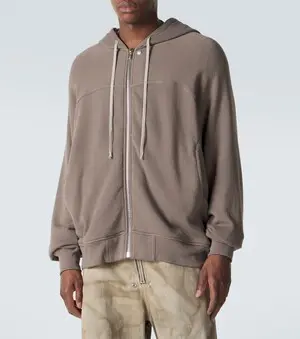 Rick Owens Cotton Jersey Zip-up Hoodie