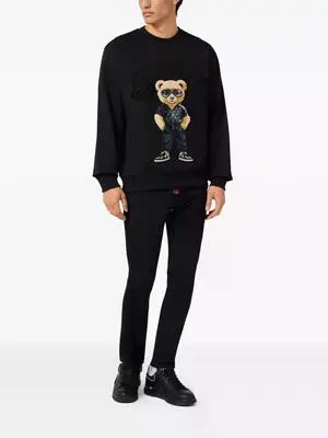 Philipp Plein Teddy-embroidery Sweatshirt - Black