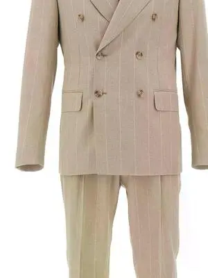 Corneliani Pinstripe Double-breasted Suit - Neutrals