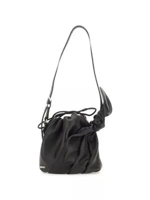 ROTATE BY BIRGER CHRISTENSEN Mini Bon Bon Knot-detail Leather Shoulder Bag