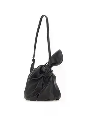 ROTATE BY BIRGER CHRISTENSEN Mini Bon Bon Knot-detail Leather Shoulder Bag
