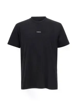 Iceberg Logo-embroidered T-shirt - Black