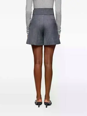 GANNI Melange-effect Shorts