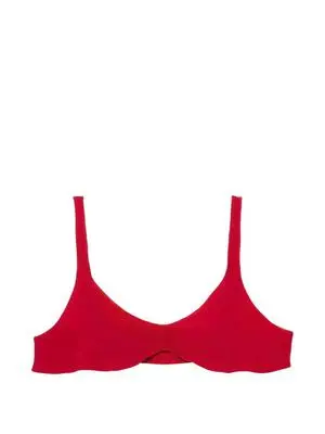 Prada Crepe De Chine Deconstructed Top - Red