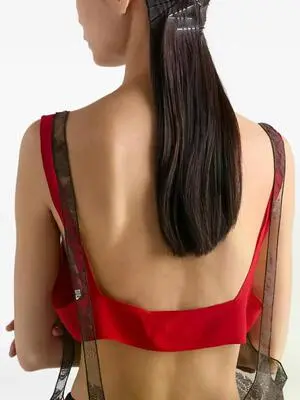 Prada Crepe De Chine Deconstructed Top