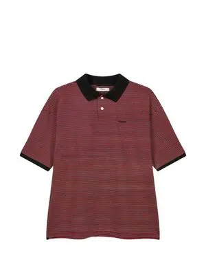 STUDIO TOMBOY Striped Polo Shirt - Red