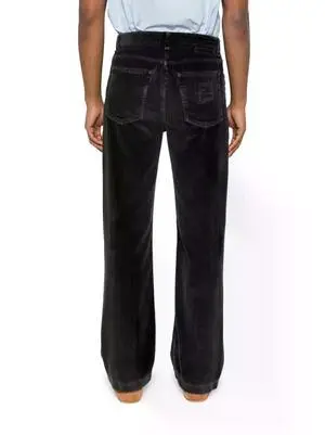 Fendi Corduroy Straight-leg Trousers - Grey