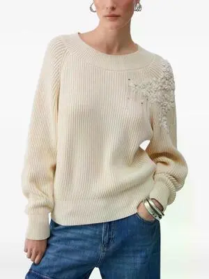 Liu Jo Raffia Embroidered Sweater