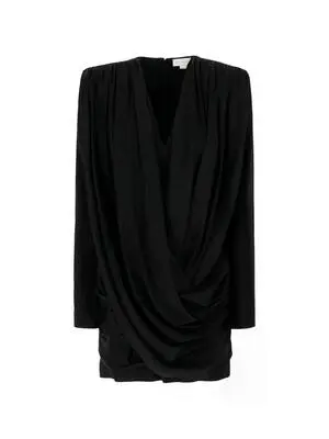 Stella McCartney Draped V-neck Long Sleeve Dress