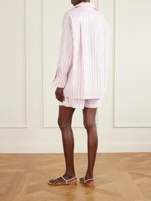 Faithfull The Brand Angelo Oversized Striped Cotton Poplin Shirt