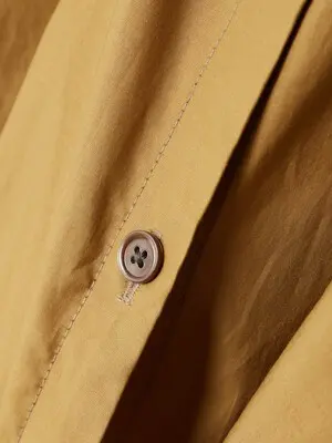 LEMAIRE Twisted Cotton And Silk-blend Poplin Wrap Shirt - Brown
