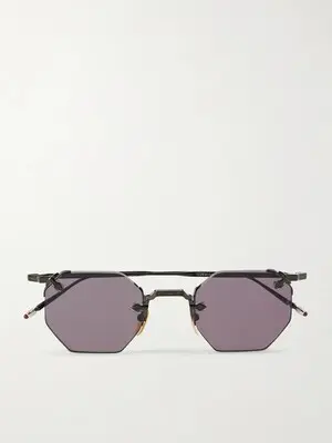 JACQUES MARIE MAGE El Dorado Octagonal Titanium Sunglasses - Black