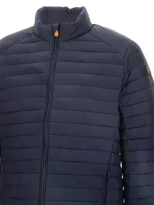 SAVE THE DUCK Quilted Zip Jacket With Logo Patch