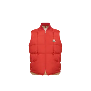 Moncler Moncler Elberton Quilted Down Gilet Red