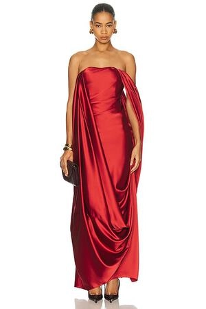 Alejandra Alonso Rojas Draped Overlay Gown