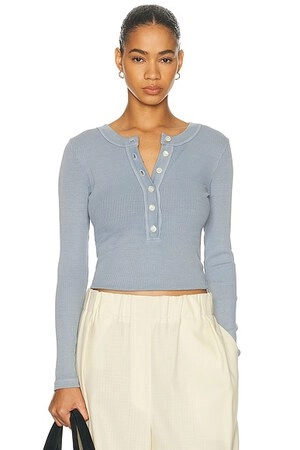 Citizens Of Humanity Citizens Of Humanity Varra Ribbed Jersey Knit Top Hematite